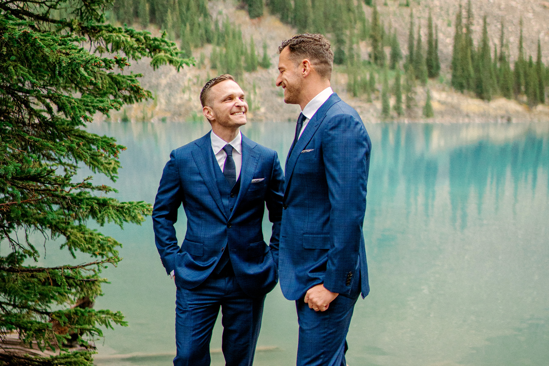 This Banff Wedding Included a Few Canadian Special Guests