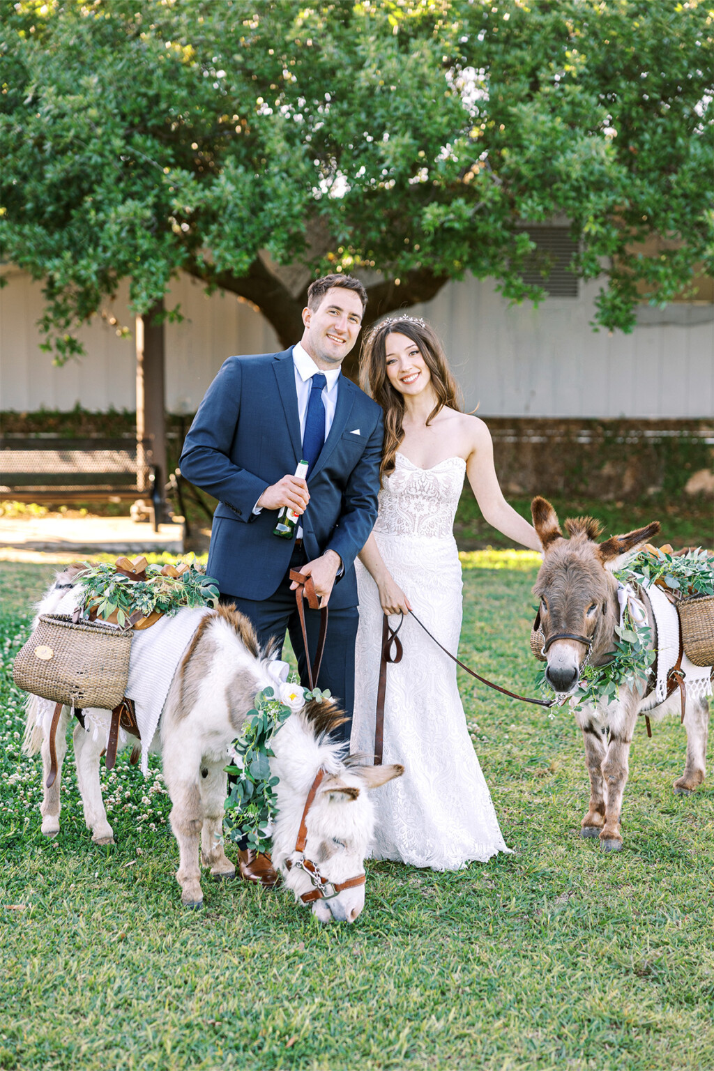 A Blue-Checkered Dance Floor Made This Wedding One to Remember