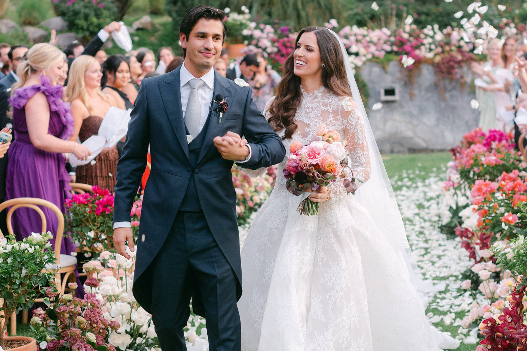 Elizabeth-Worrall-and-Juan-Antonio-Solis-walking-down-the-isle